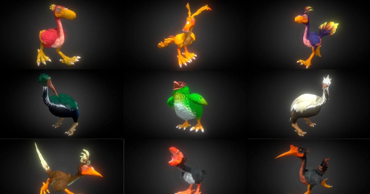 Pack - Elemental Land Birds | Characters | Unity Asset Store
