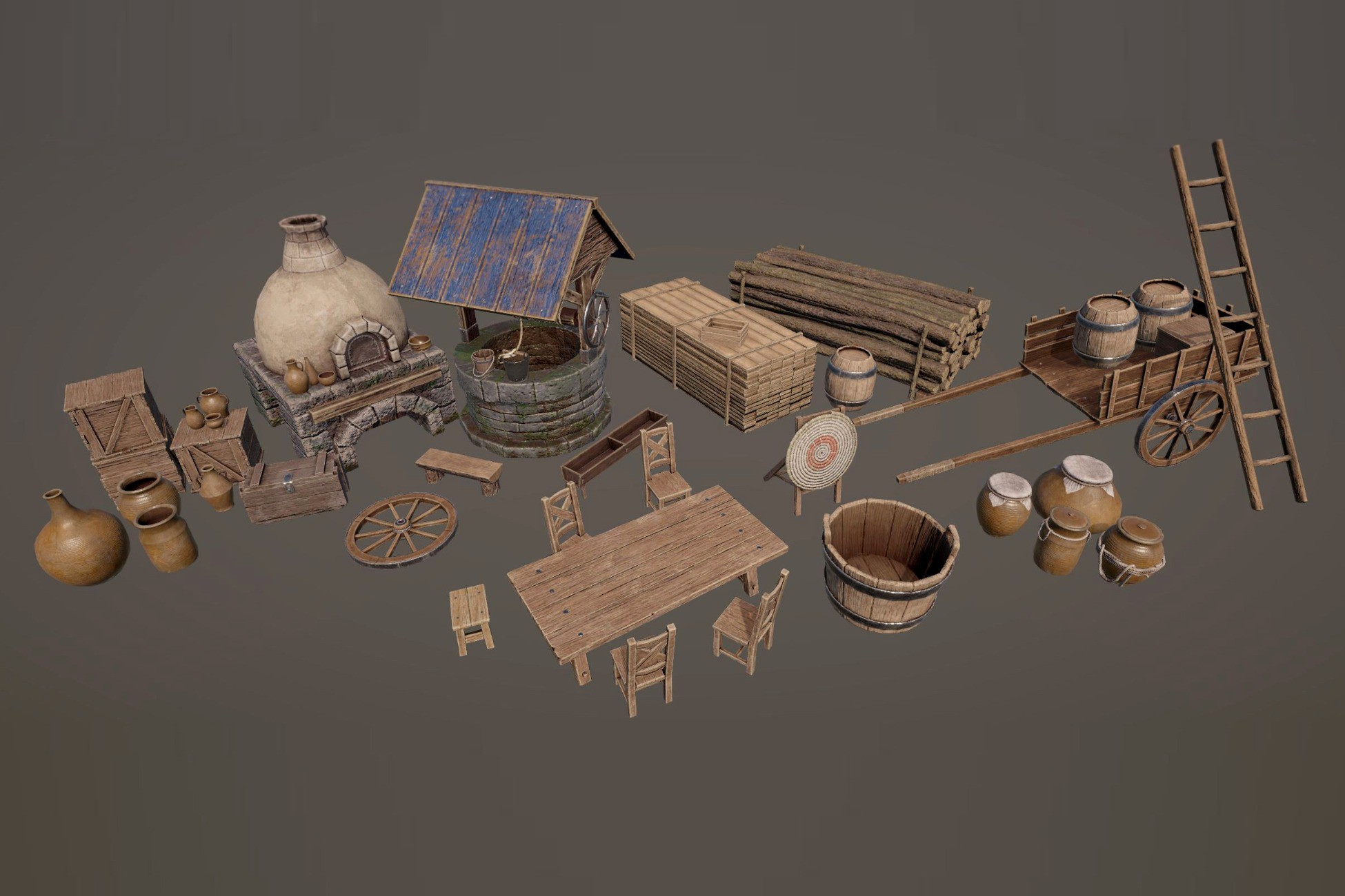 Medieval Yard Village (34 props) | 3D Props | Unity Asset Store