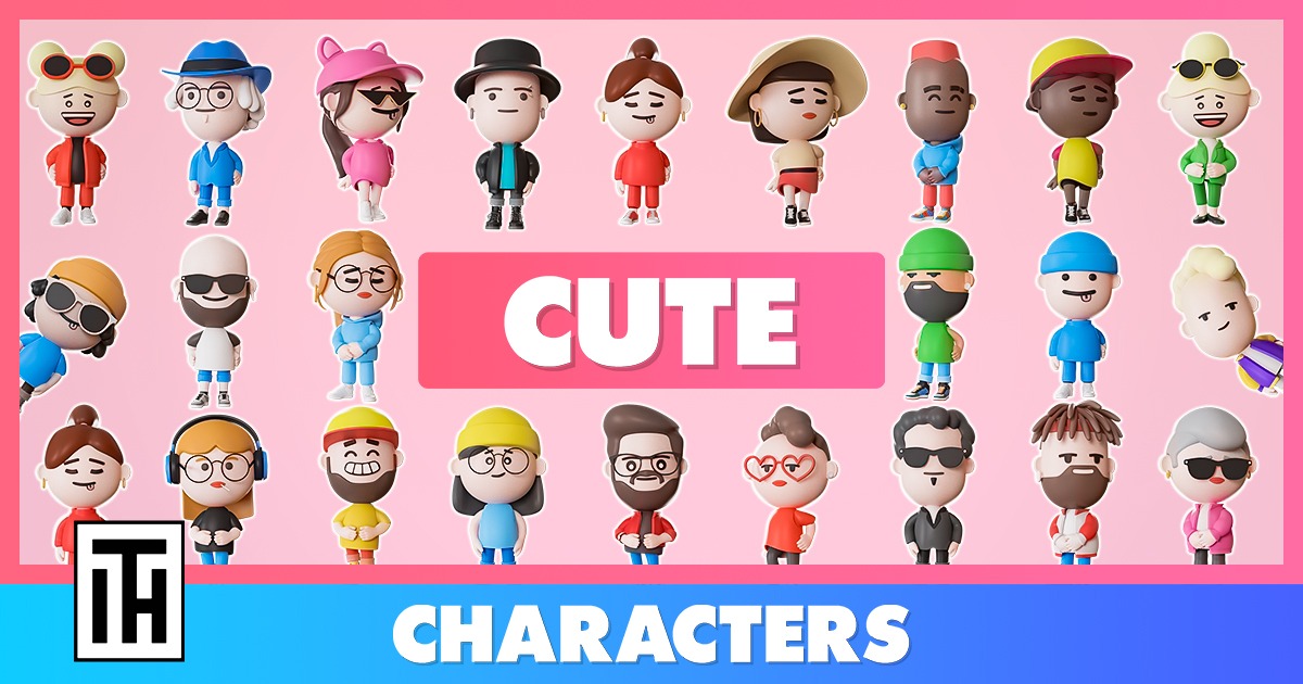 Cute Characters - Animated Low Poly 3D Models | 3D Humanoids | Unity ...