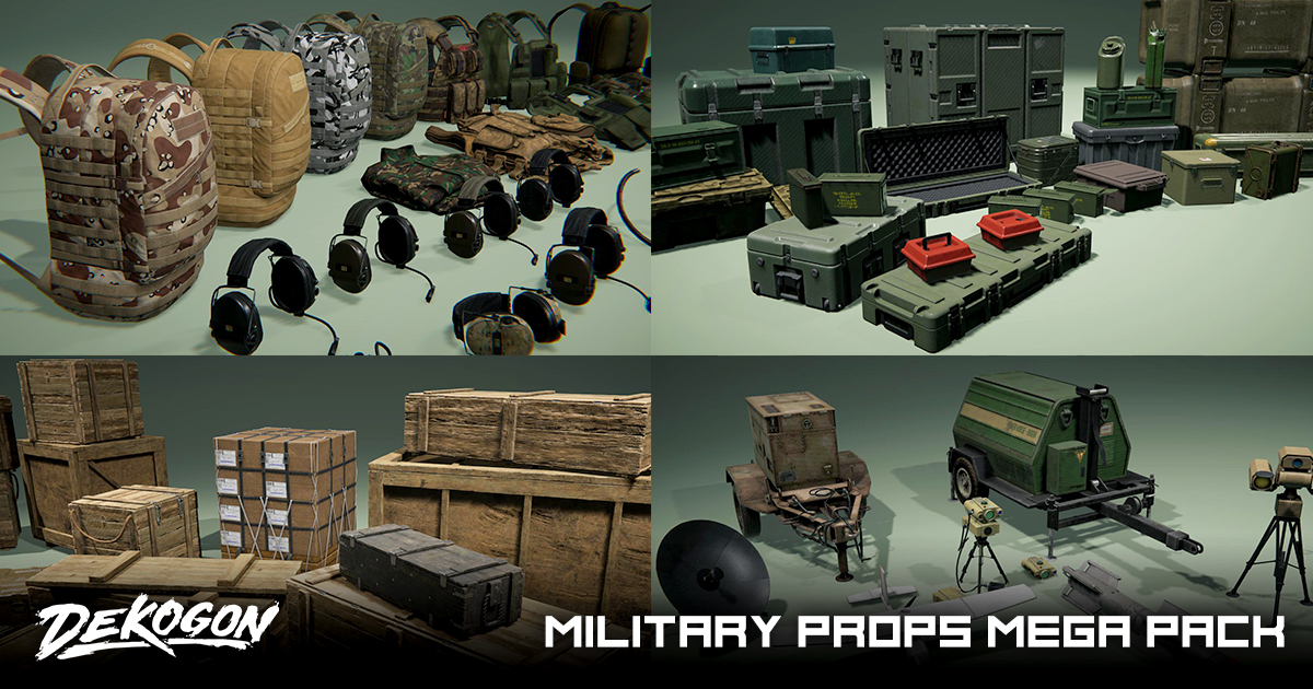 Military Supplies - VOL.1 - 8 - MEGA PACK | 3D Props | Unity Asset Store
