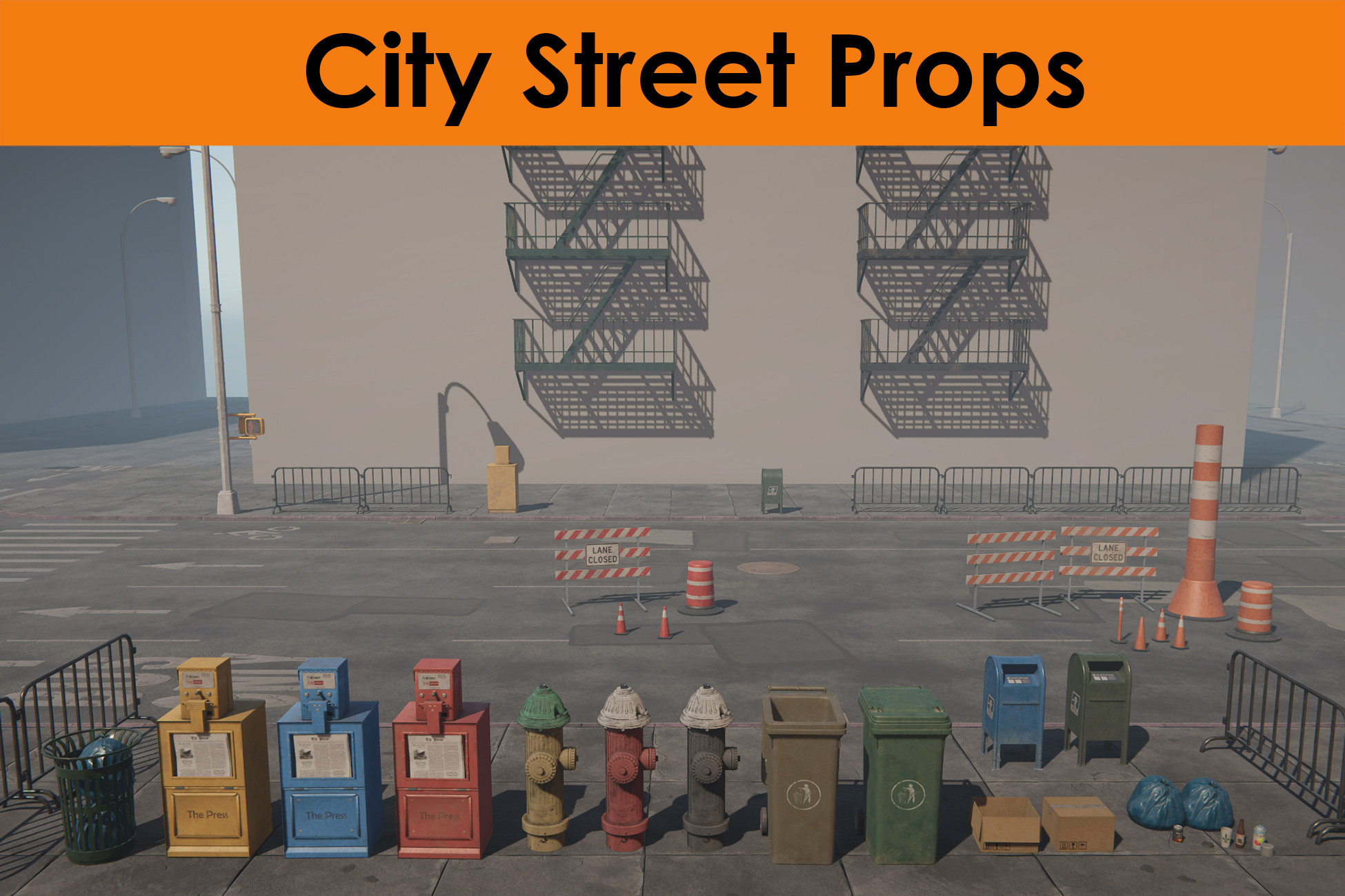 City Street Props | 3D 外观 | Unity Asset Store