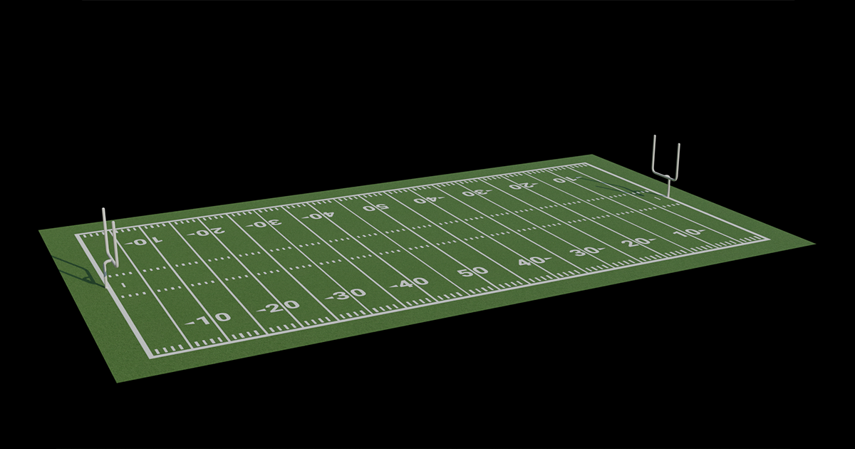 American Football Field (Low-Poly) | 3D Exterior | Unity Asset Store