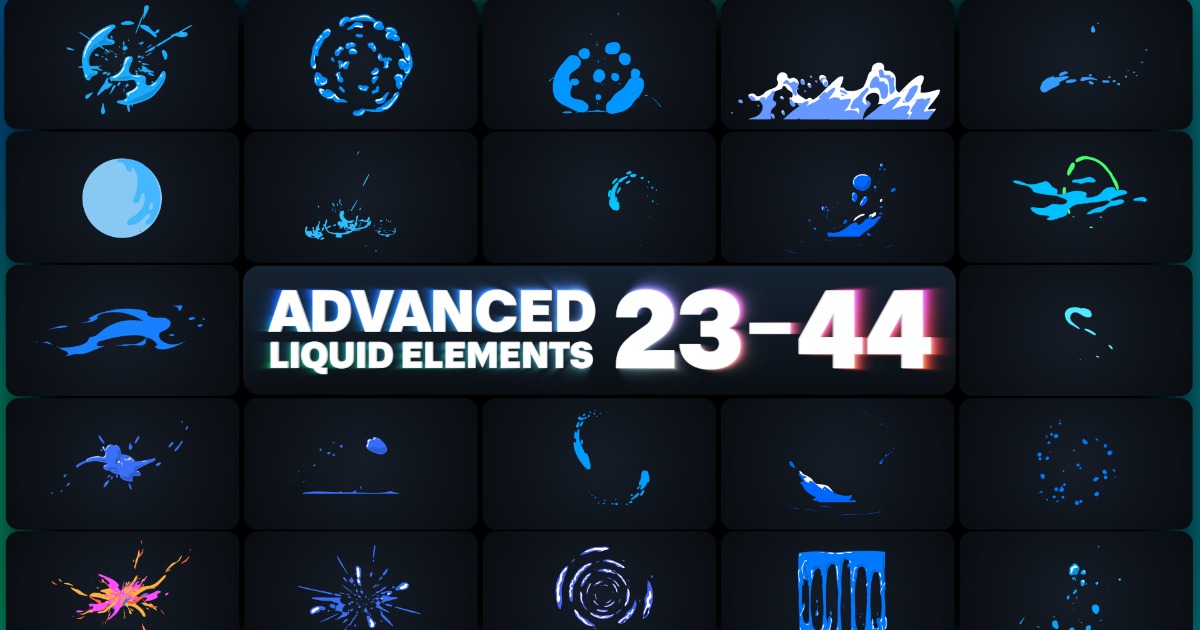 Advanced Liquid Elements 23-44 | 2D Textures & Materials | Unity Asset ...