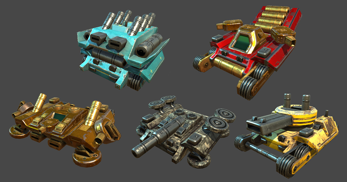 Tank Parts Pack 2 | 3D Land | Unity Asset Store