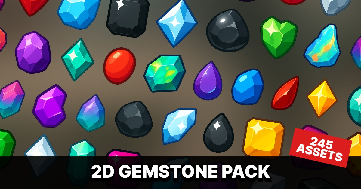 2D Gemstone Pack for Match3 Puzzle RPG Casual and Mobile Games | 2D ...