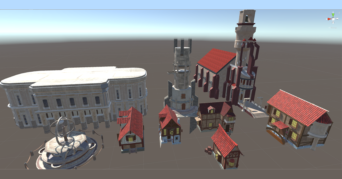 9 Fantasy Buildings | 3D Exterior | Unity Asset Store