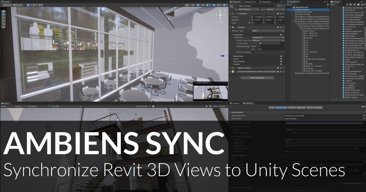 Ambiens Sync v3 | Synchronize from Revit | Integration | Unity Asset Store
