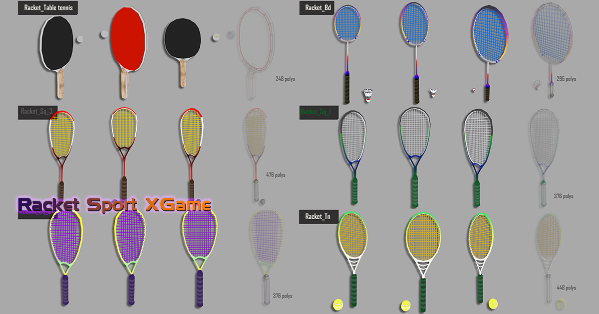 Racket Sport XGame | 3D Props | Unity Asset Store