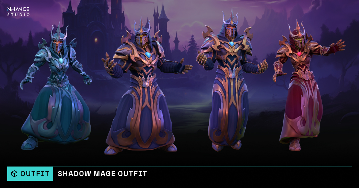 Stylized Fantasy Shadow Mage Outfit | 3D Characters | Unity Asset Store