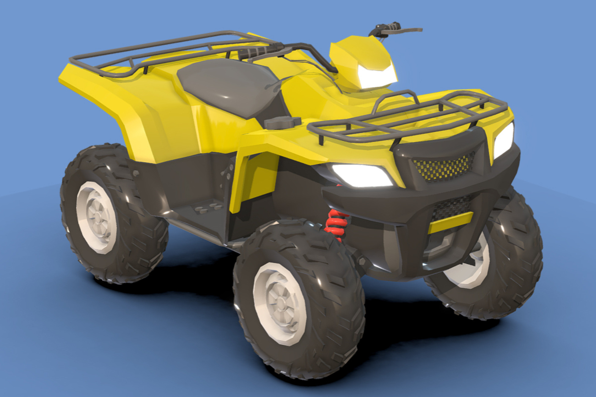 Low-Poly Quad bike # 2 | 3D Land | Unity Asset Store