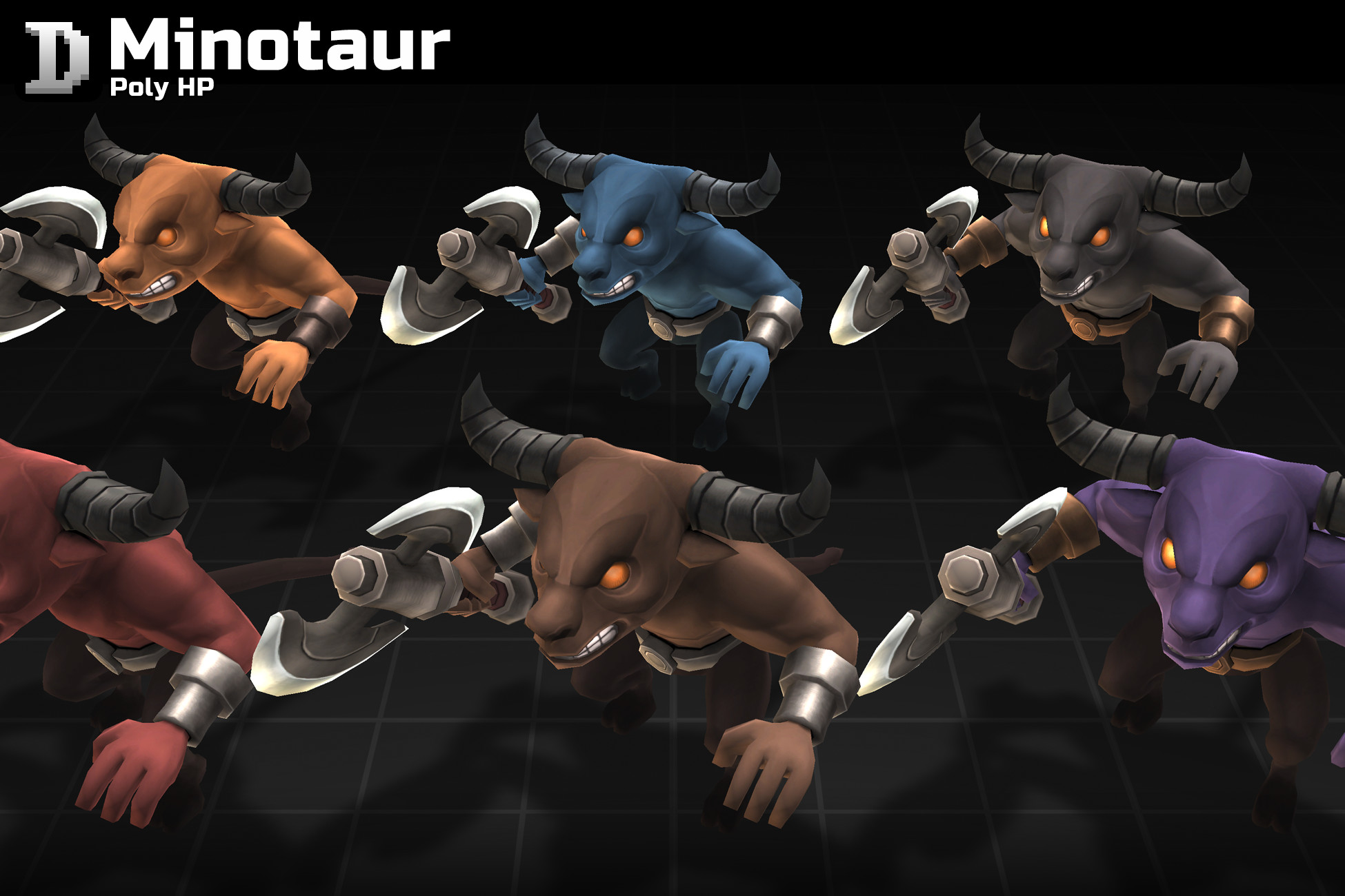 Poly HP - Minotaur | 3D Creatures | Unity Asset Store