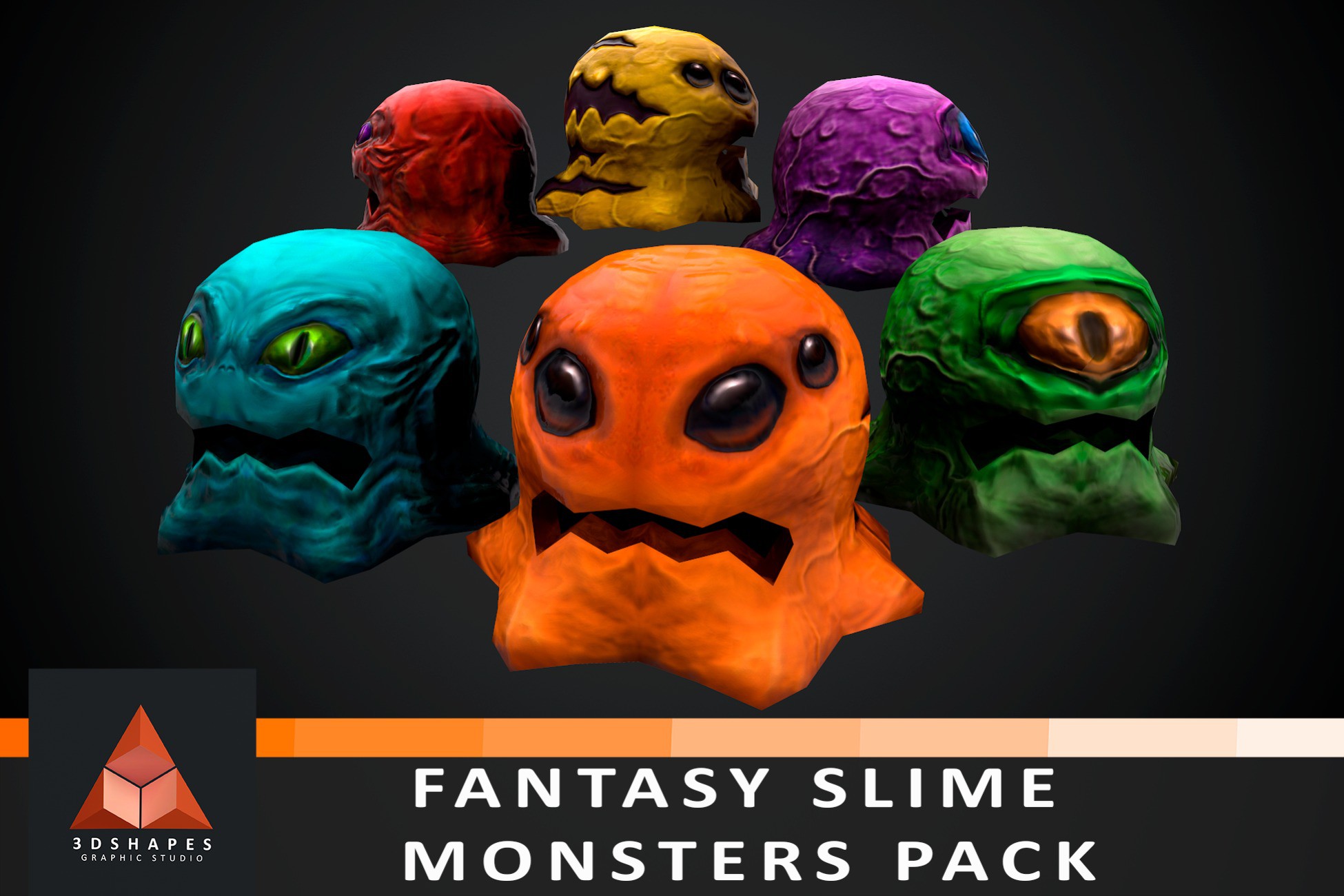 Fantasy Slime Monsters Pack | 3D クリーチャー | Unity Asset Store