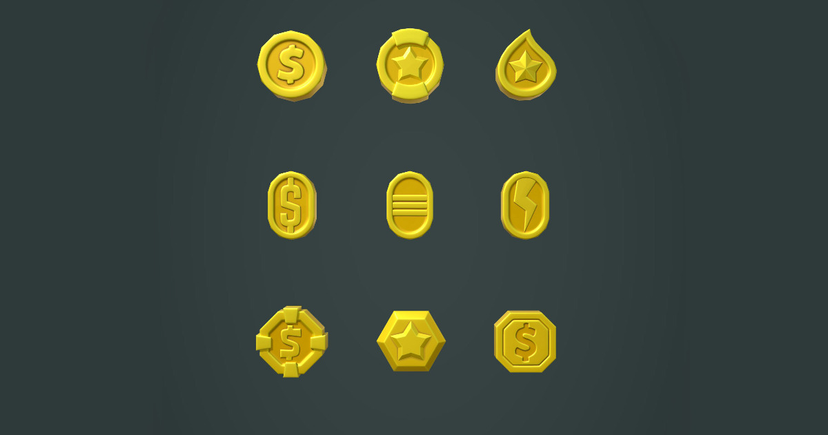 Coins Stylized Pack | 3D Props | Unity Asset Store