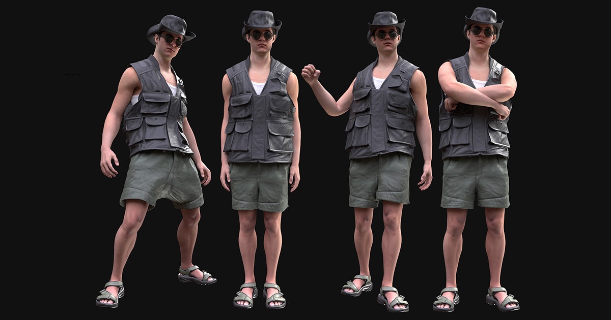 Man in Summer Outfit 13 - Rigged | 3D Characters | Unity Asset Store
