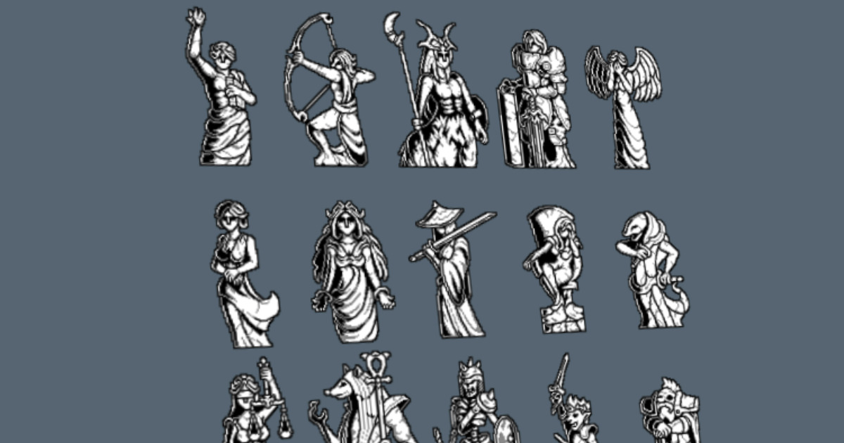 Unique 8-bit Fantasy Statues | 2D Environments | Unity Asset Store