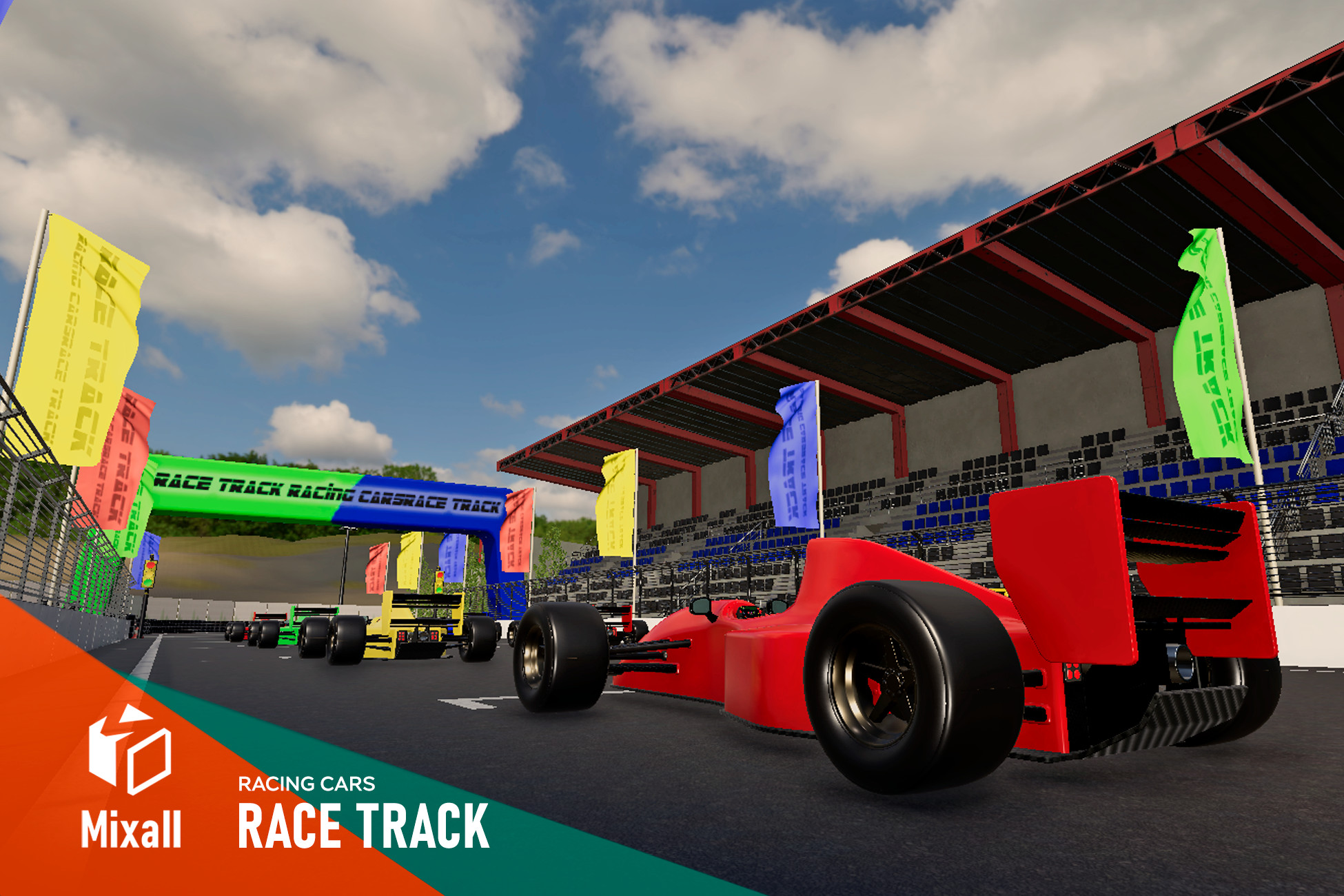 Race track - racing cars | 3D Land | Unity Asset Store