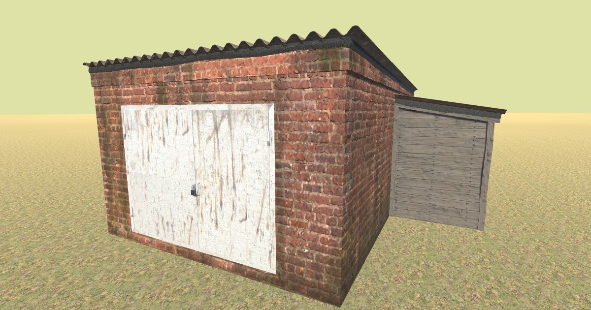 Brick garages | 3D Urban | Unity Asset Store
