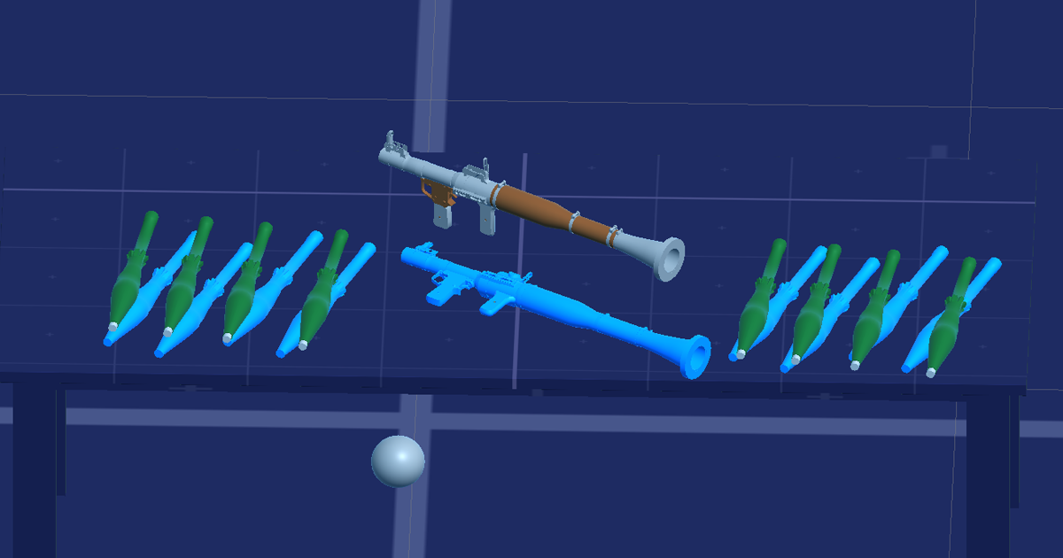 Virtual Reality RPG game item - XR toolkit - Attachable warhead | Packs ...