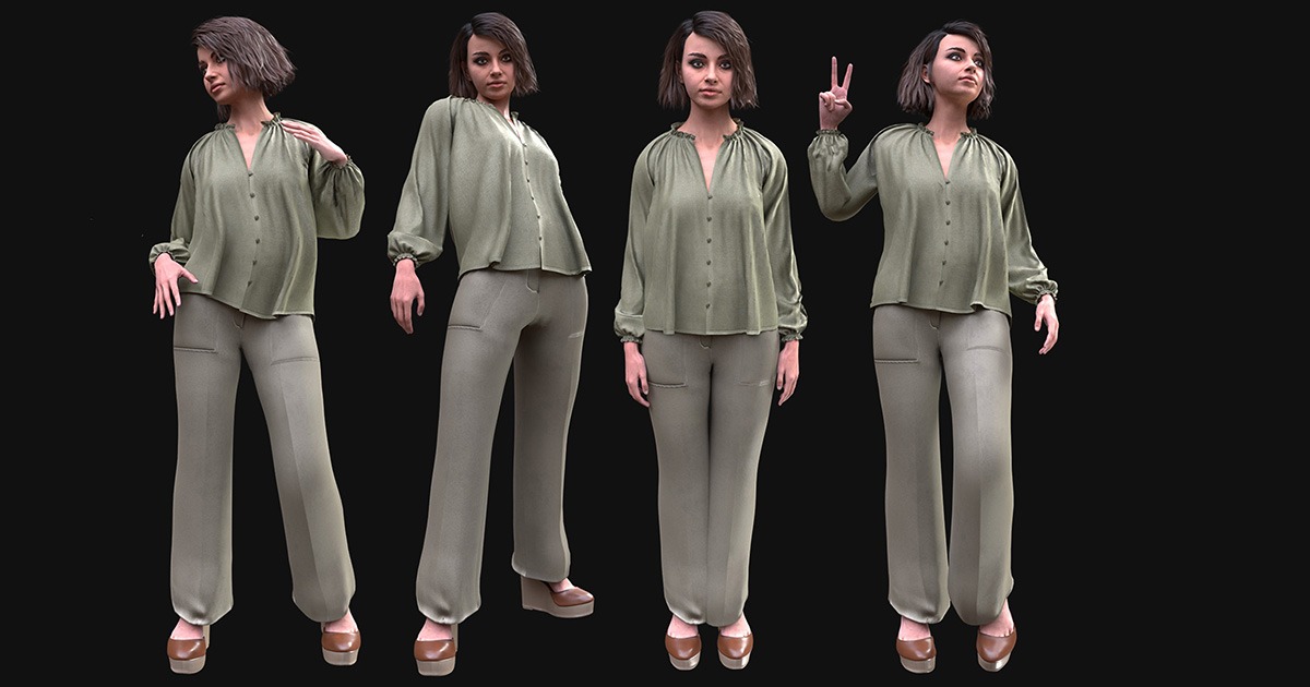 Woman in Casual Outfit 13 - Rigged | 3D Characters | Unity Asset Store