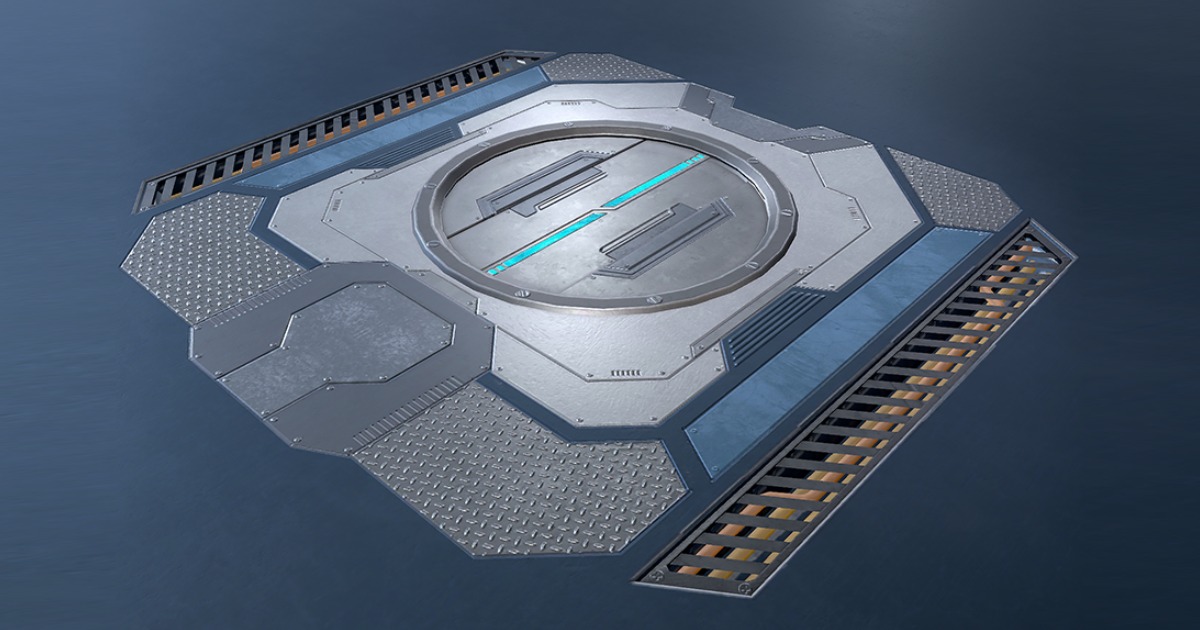 Sci-Fi Floor (Central Lift) | 3D Sci-Fi | Unity Asset Store