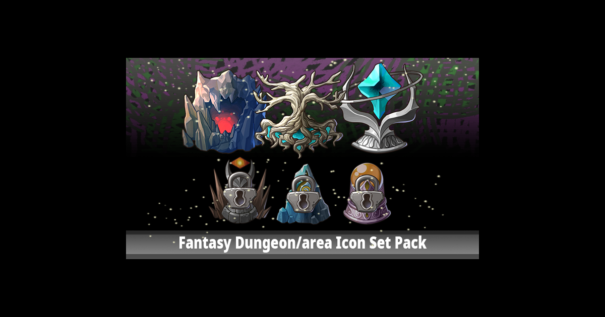 Fantasy Dungeon/Area Icon Set Pack | 2D Icons | Unity Asset Store