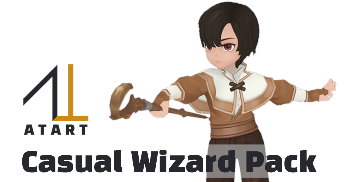 ATART Casual Wizard Pack | 3D 人形角色 | Unity Asset Store