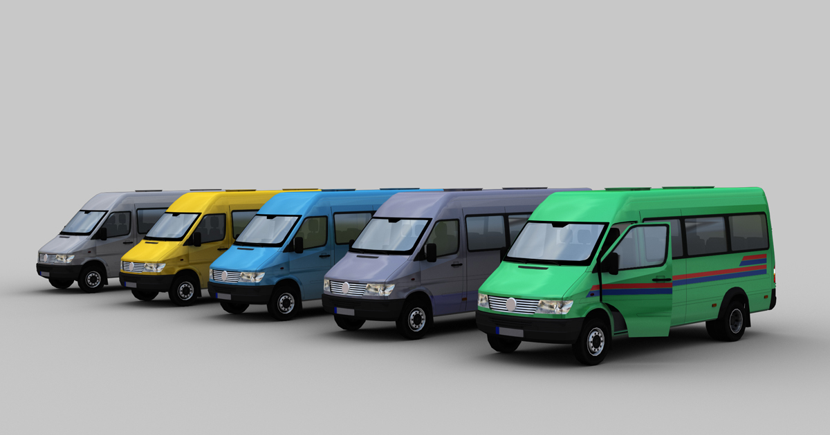 Lowpoly Van with Interior 7 | 3D Land | Unity Asset Store