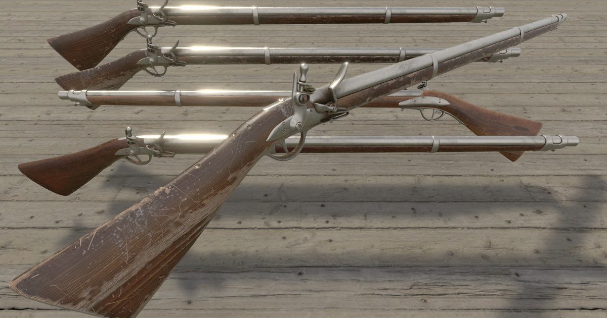 Flint Lock Rifle | 3D 총기 | Unity Asset Store