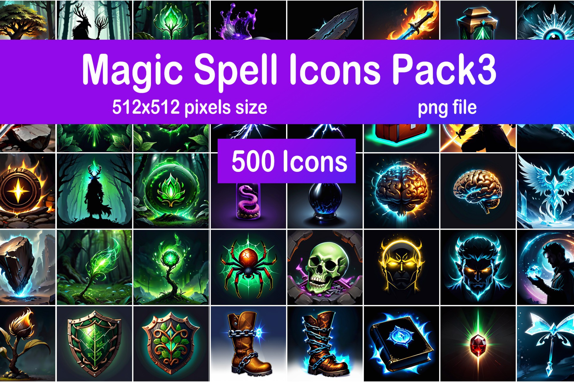 Magic Spell Icons Pack3 | 2D 图标 | Unity Asset Store