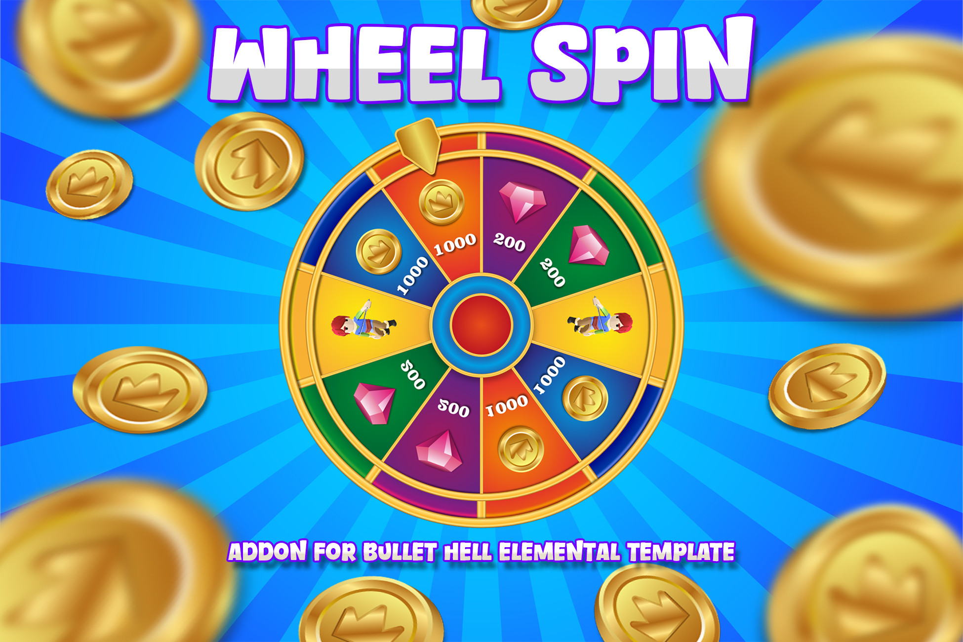 Wheel Spin Addon for Bullet Hell Elemental Template | Systems | Unity ...