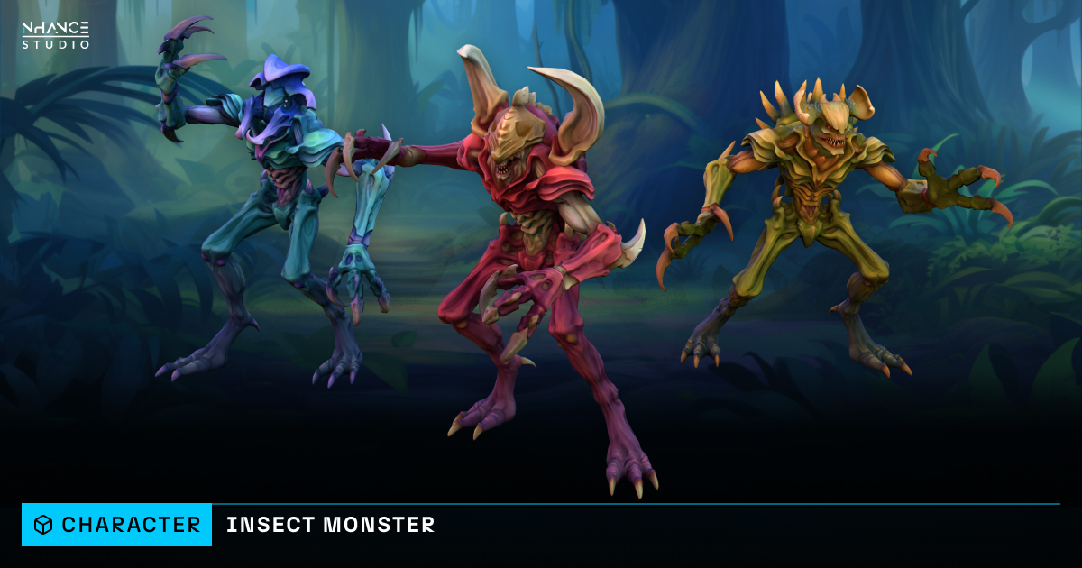 Stylized Modular Insect Monster | Characters | Unity Asset Store