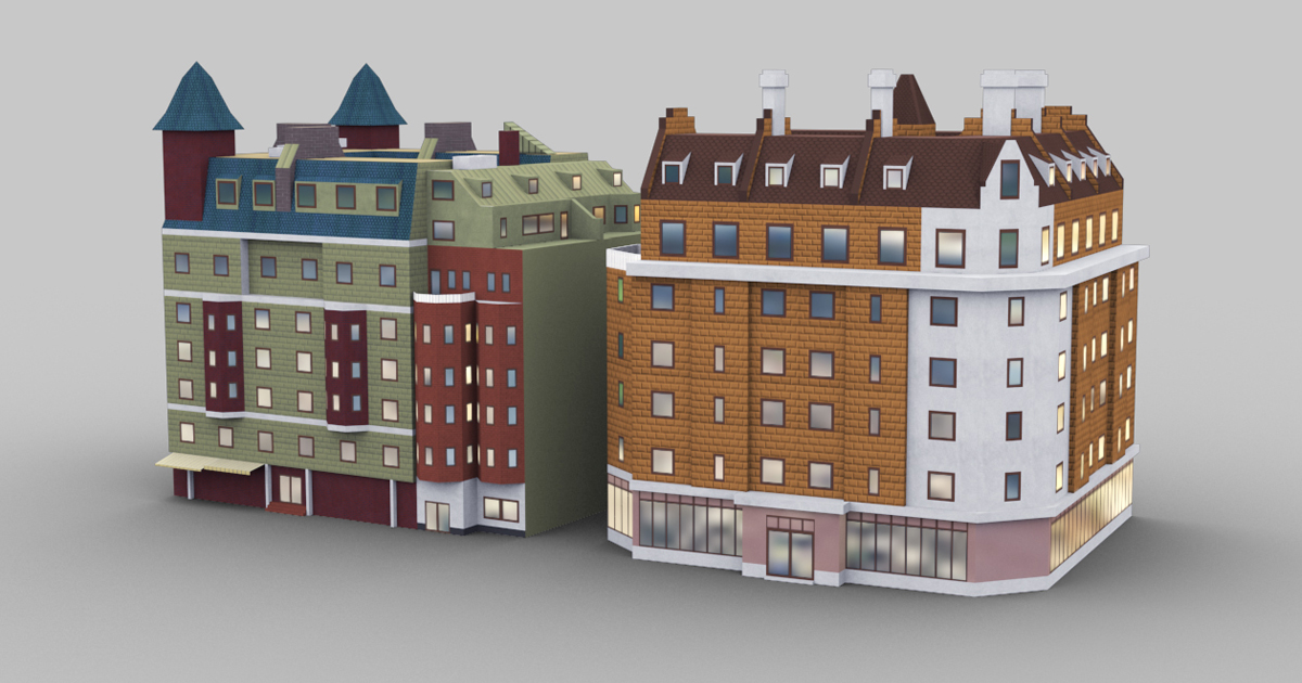 Luxury apartments Pack 1 | 3D Urban | Unity Asset Store