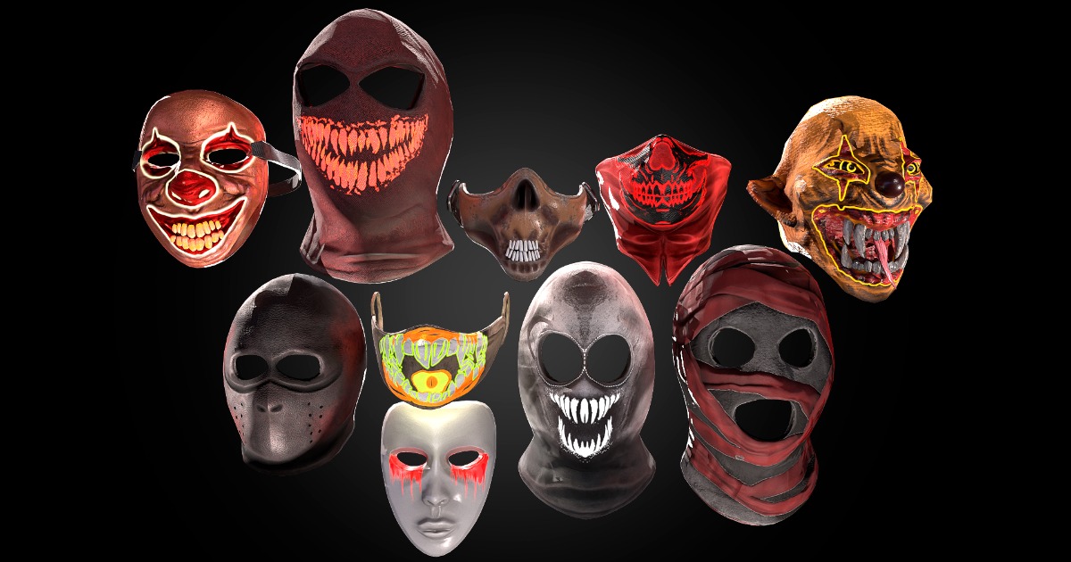 Horror Mask Pack2 | Props | Unity Asset Store
