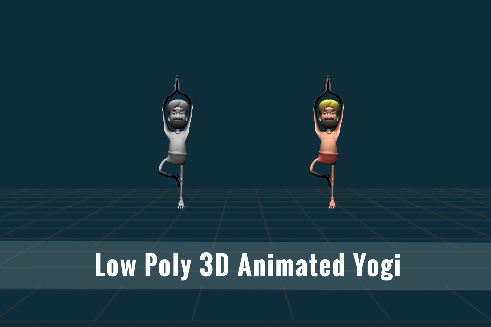 Low Poly 3D Animated Yogi | 3D Characters | Unity Asset Store