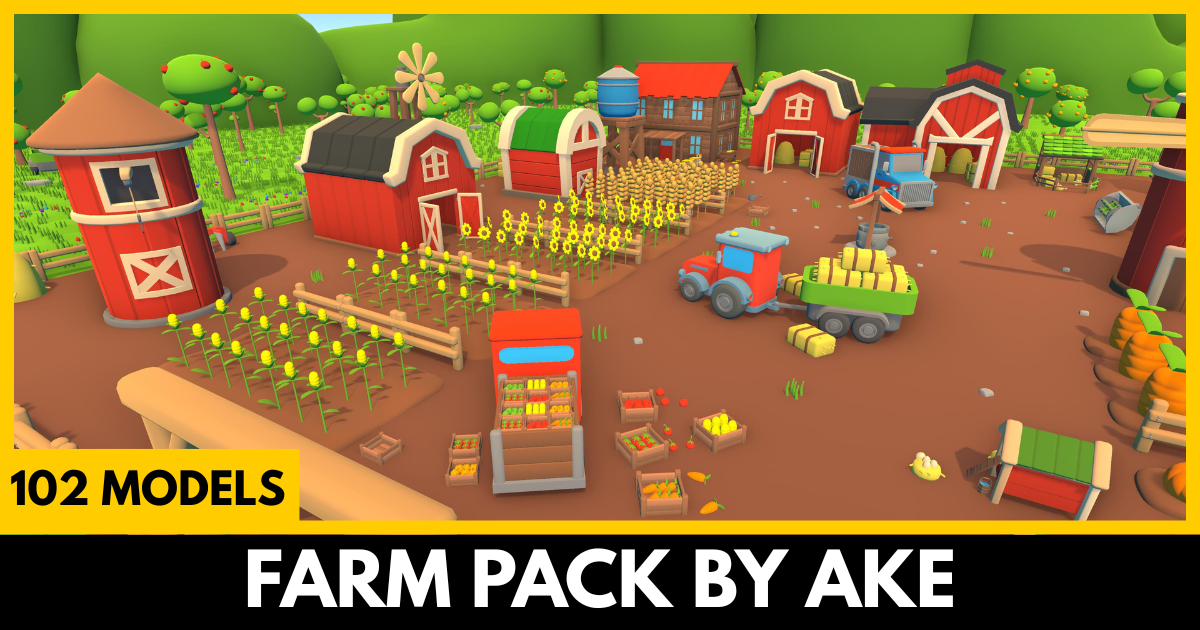Farm - Stylized Low Poly Asset Pack by Ake | 3D Environments | Unity ...