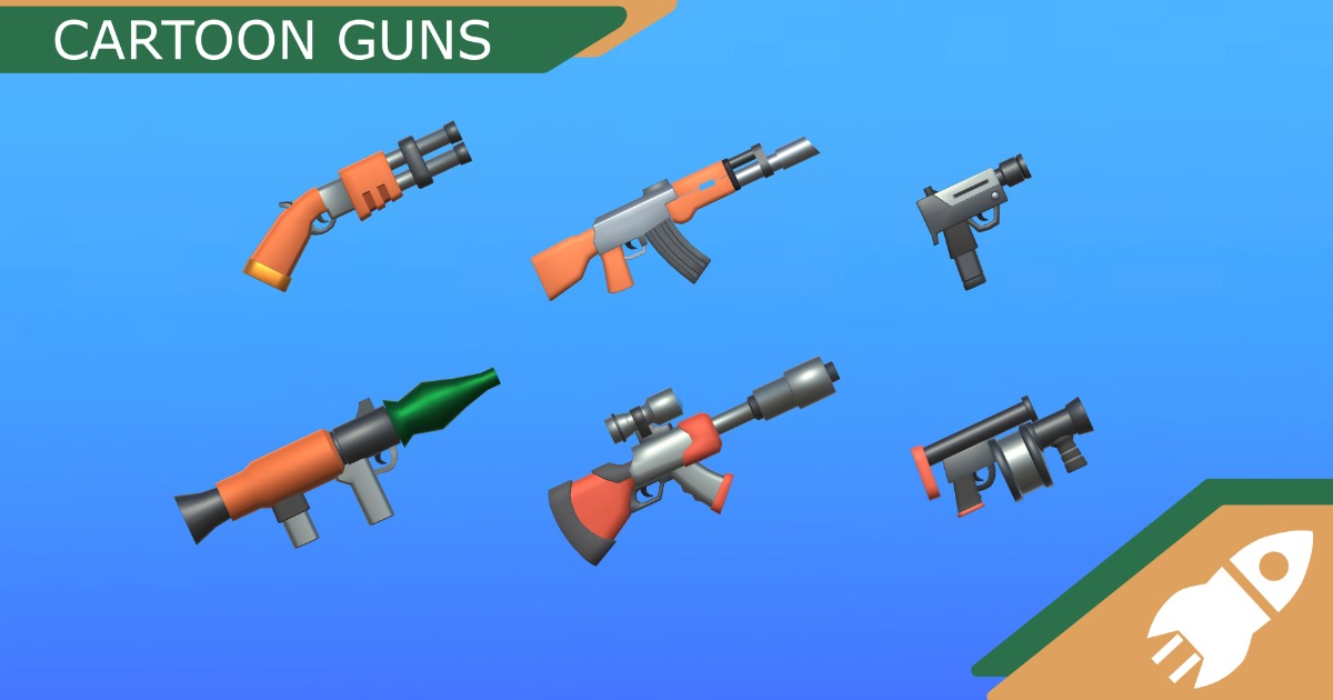Cartoon guns pack | 3D Guns | Unity Asset Store