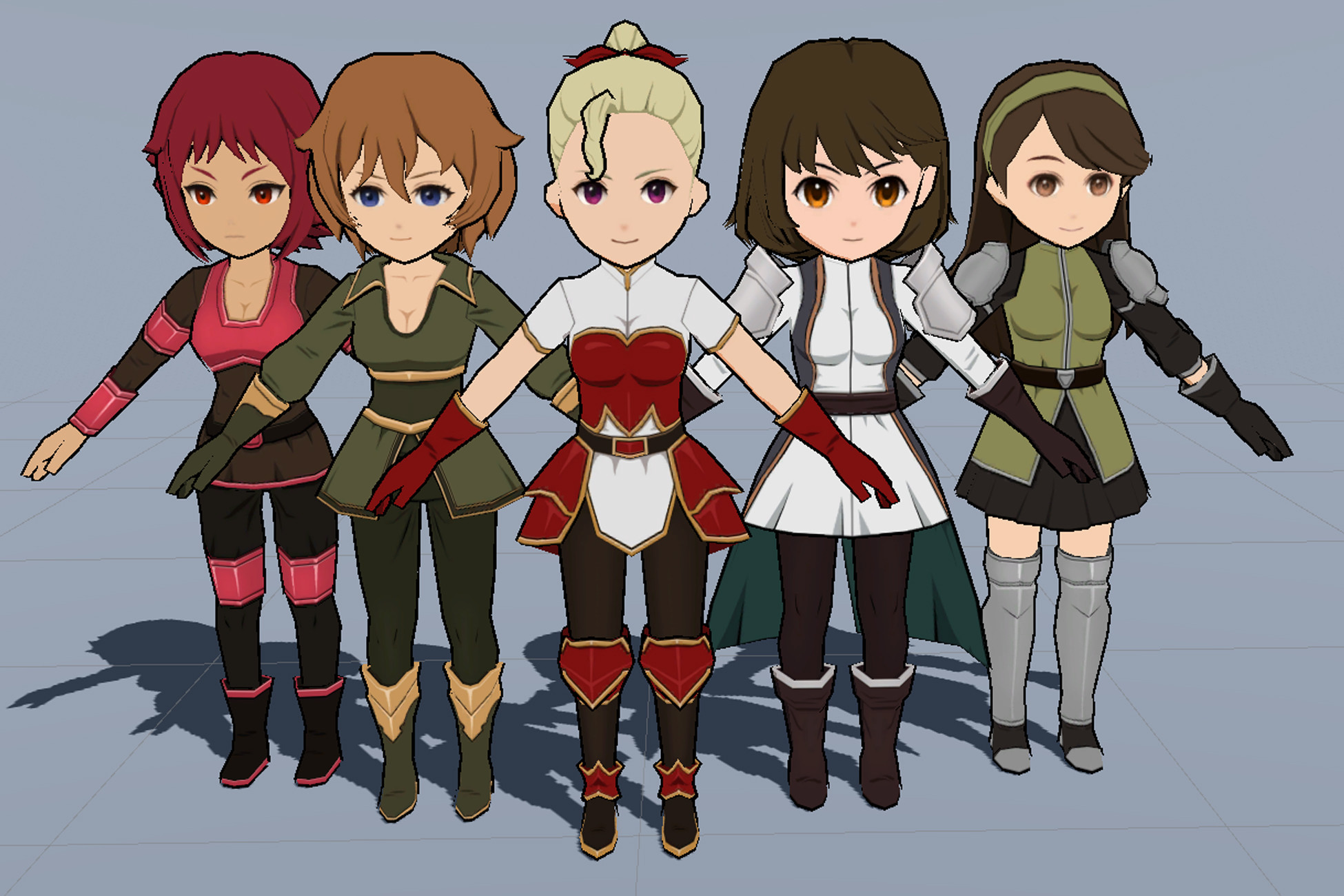 3D Anime Game - Character pack 02# | キャラクター | Unity Asset Store