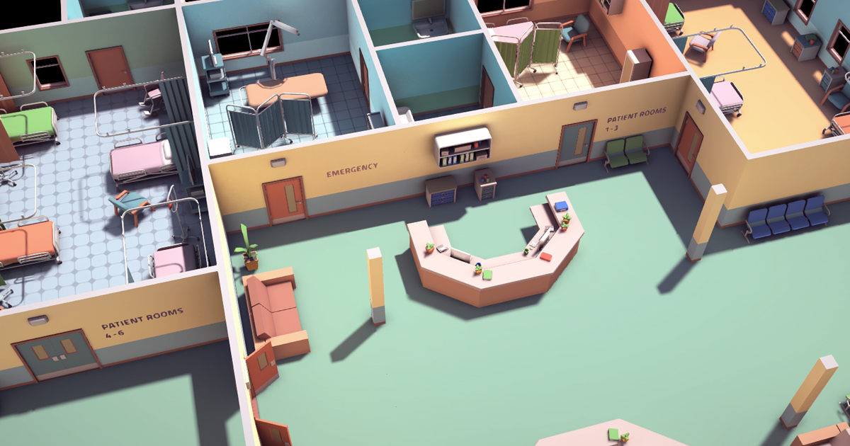 Hospital Lowpoly | 3D Urban | Unity Asset Store