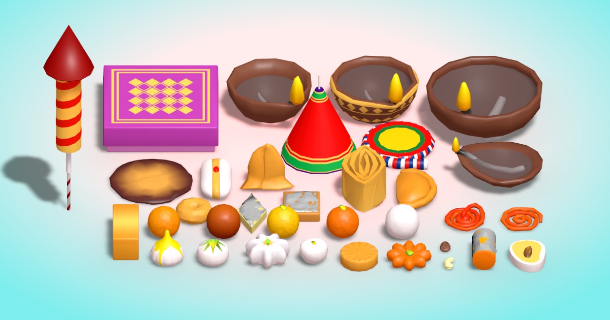 Low Poly Indian Sweets | 3D 음식 | Unity Asset Store