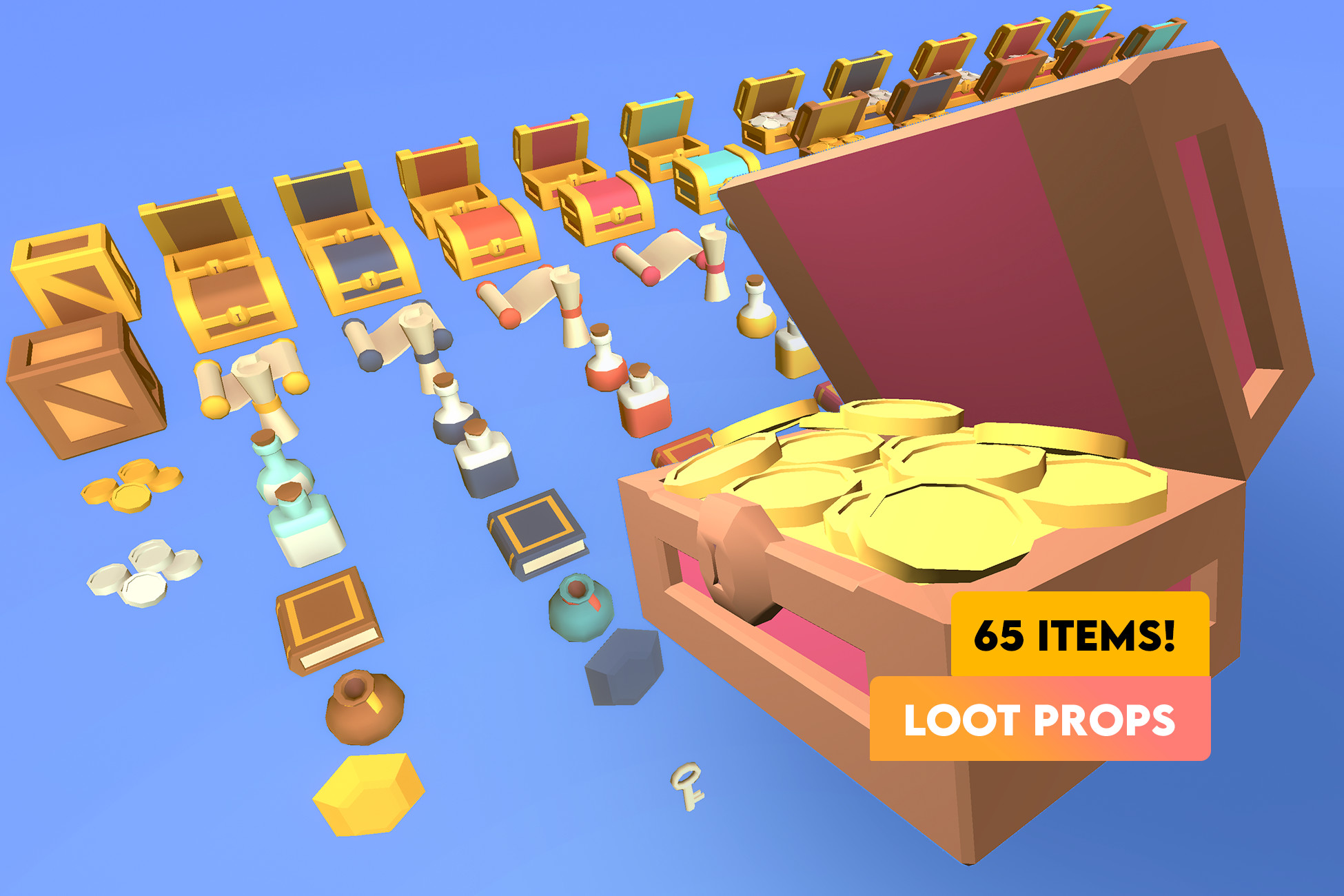 65 Geometric Loot Props! | 3D 소품 | Unity Asset Store