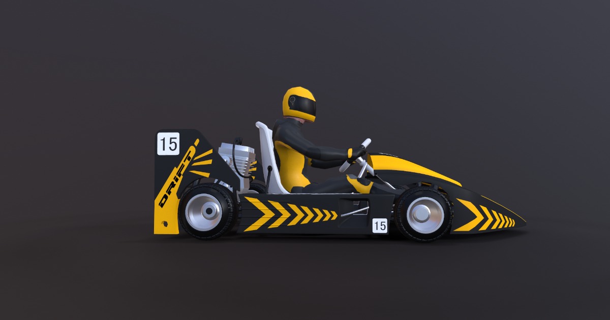 1 Low Poly Kart With Player 18 | 3D Land | Unity Asset Store
