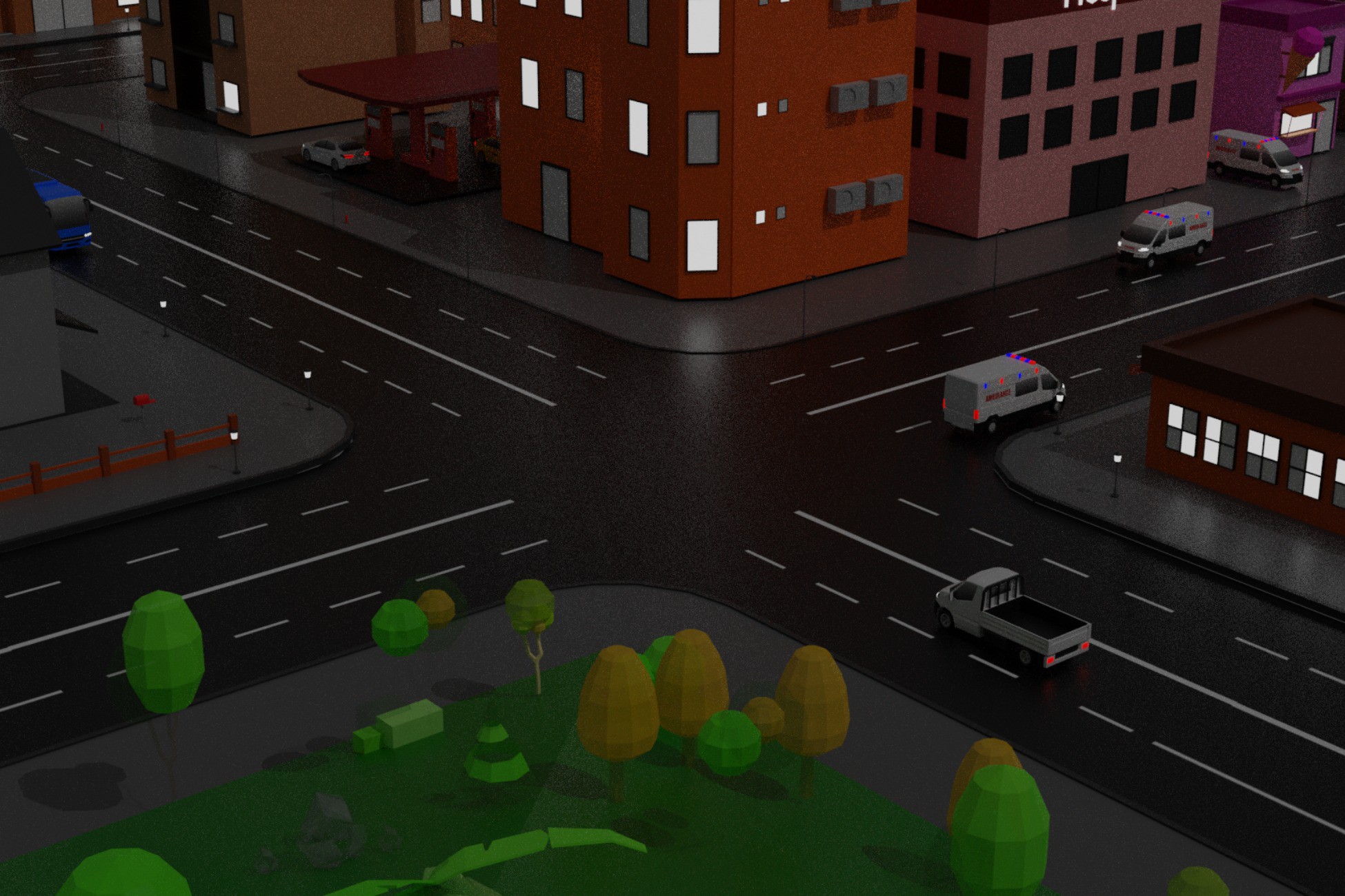 Low poly city - PA | 3D Urban | Unity Asset Store