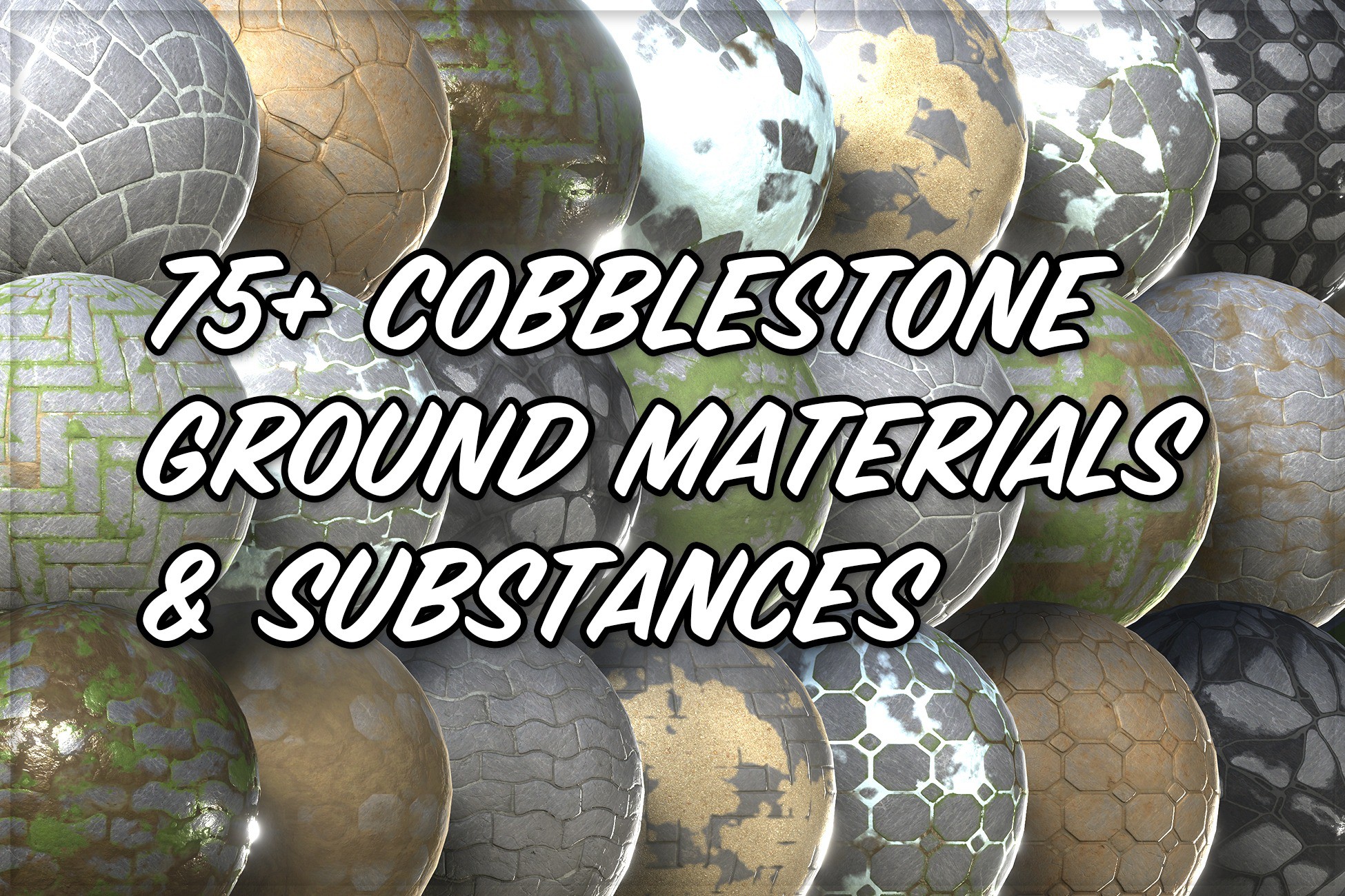 75+ Cobblestone Ground Materials & Substances | 2D Textures & Materials ...