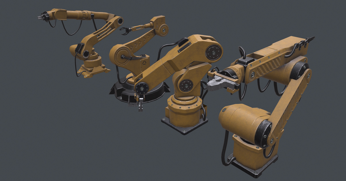 4 Industrial Robots Set | 3D Robots | Unity Asset Store