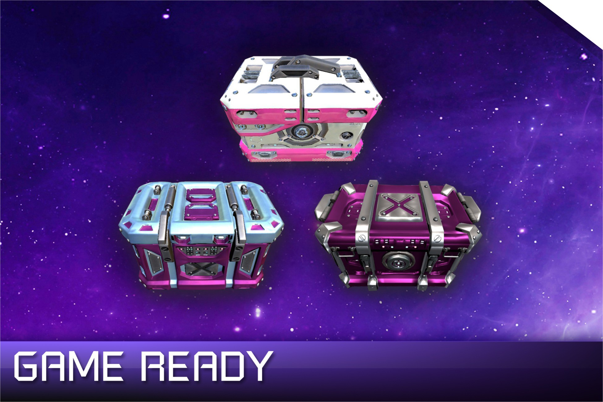 3D sci-fi chests #1b | 3D Props | Unity Asset Store