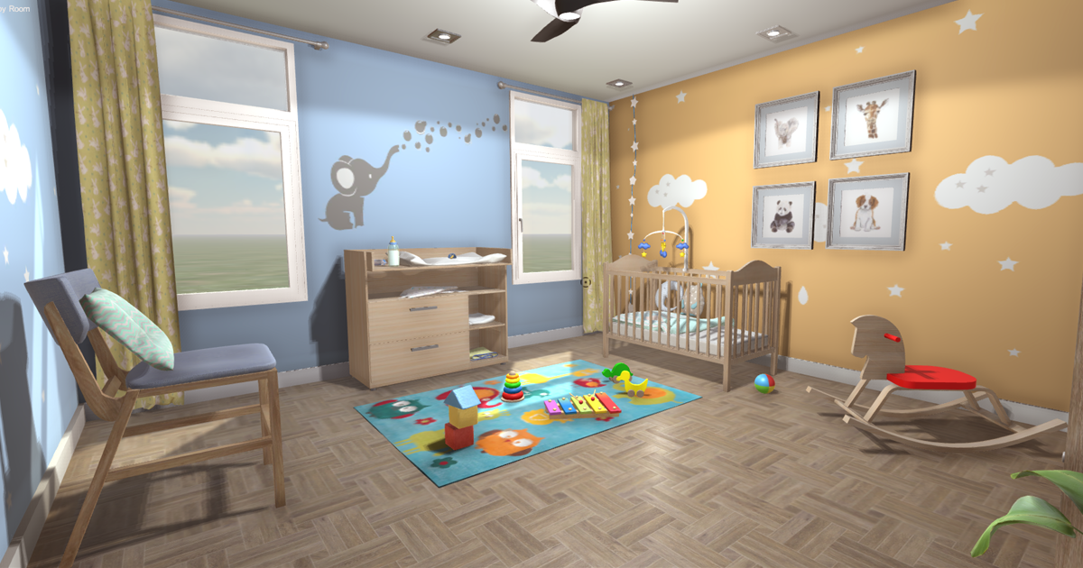 Baby Room | 3D Interior | Unity Asset Store
