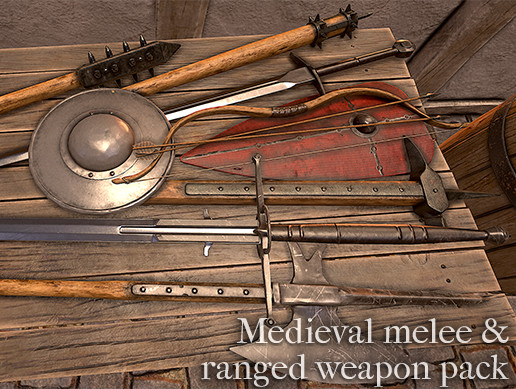Medieval melee&ranged weapon pack | 3D | Unity Asset Store