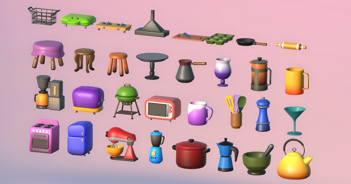3D Prop Kitchen | 3D Props | Unity Asset Store