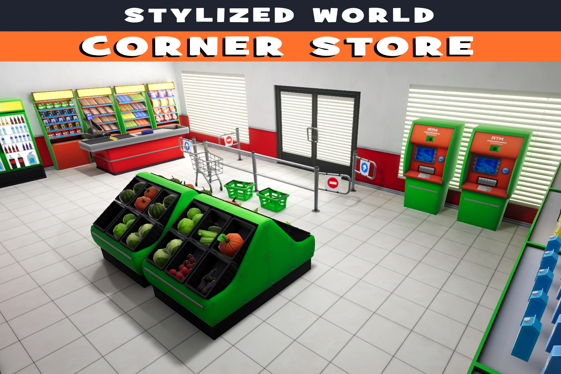 Stylized Corner Store | 3D Fantasy | Unity Asset Store