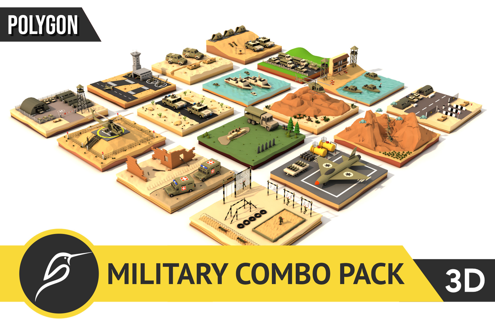Low poly Military Combo Pack | 3D Environments | Unity Asset Store